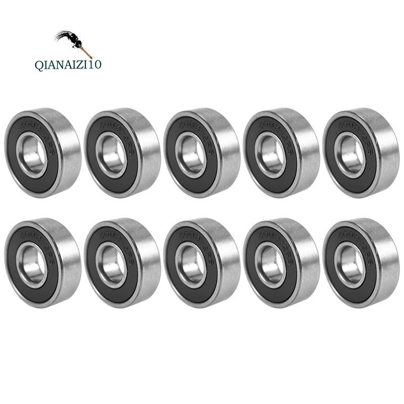 10Pcs 6000RS Shielded Deep Groove Radial Ball Bearings 10mmx26mmx8mm ...