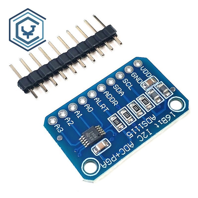 ADC 4 Channel with Pro Gain Amplifier for Arduino RPi 16 Bit I2C ...