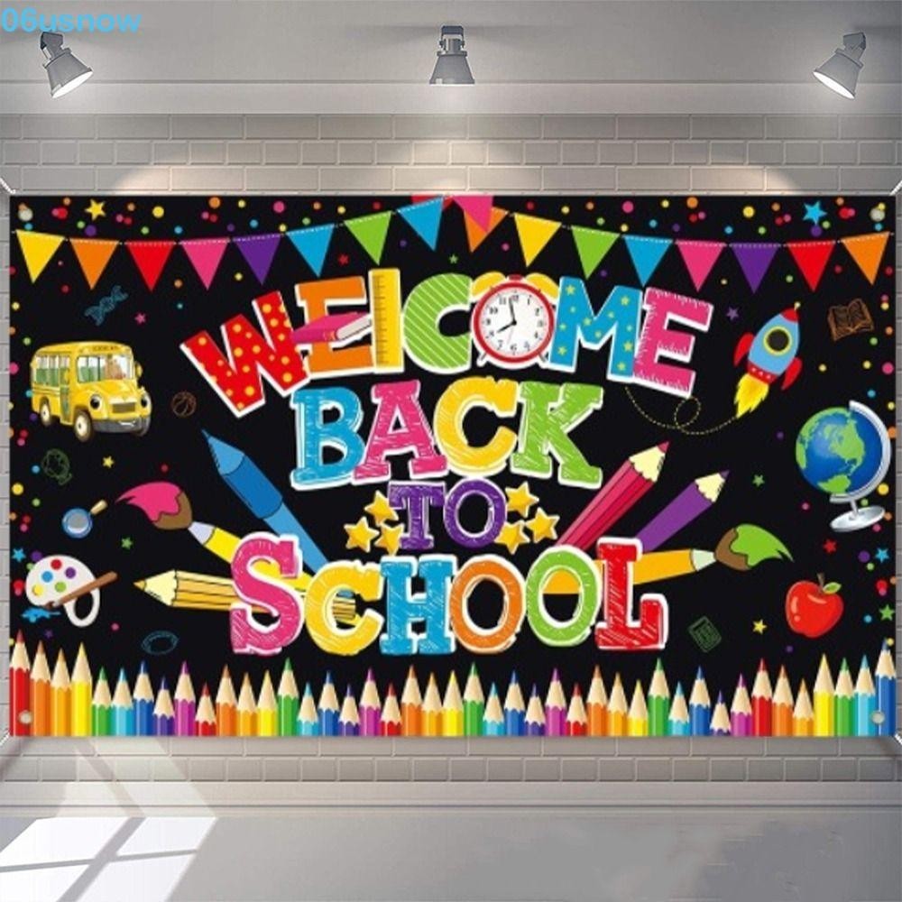 USNOW Back To School Banner, Folding Hanging Welcome Back Backdrop ...