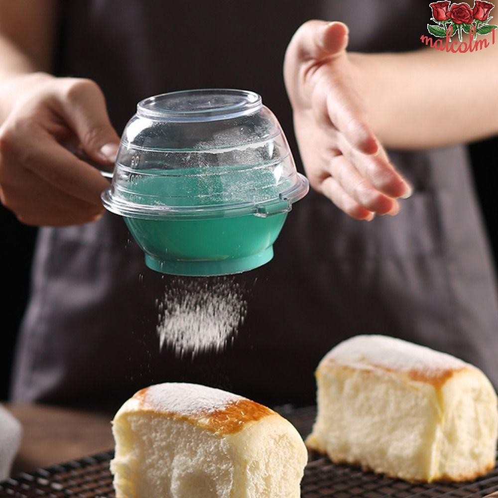 MALCOLM1 Measuring Flour Sieve, 2 in 1 Fine Mesh Screen Flour Sifter ...