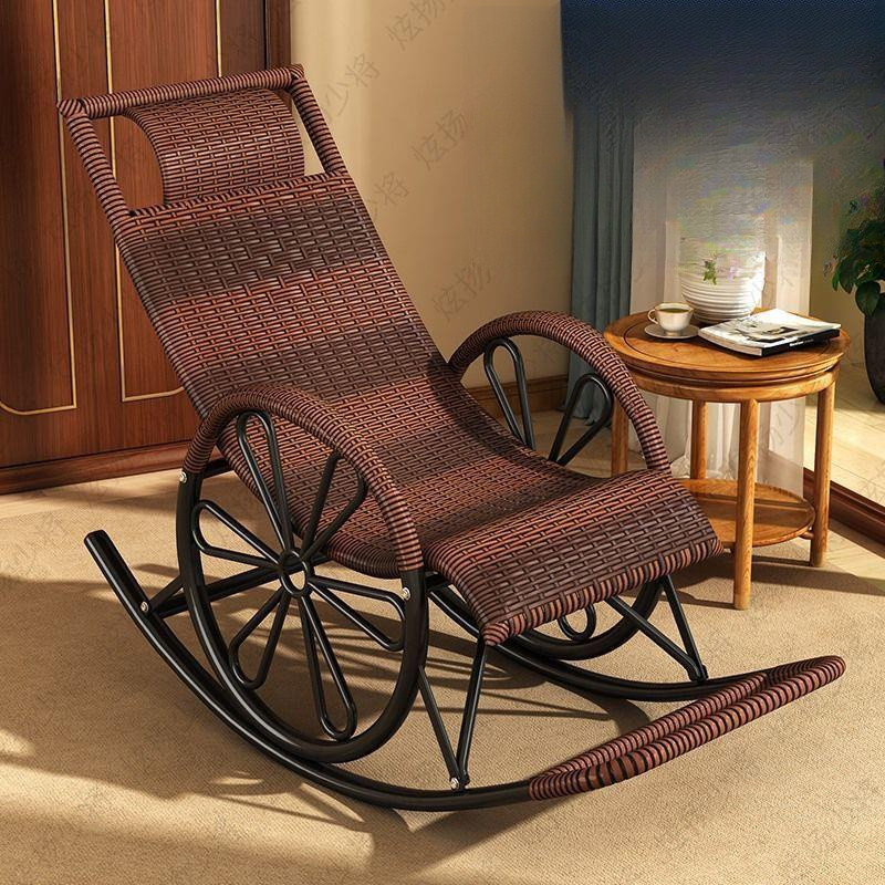 Adult rocking chair recliner easy old man lazy happy leisure balcony ...