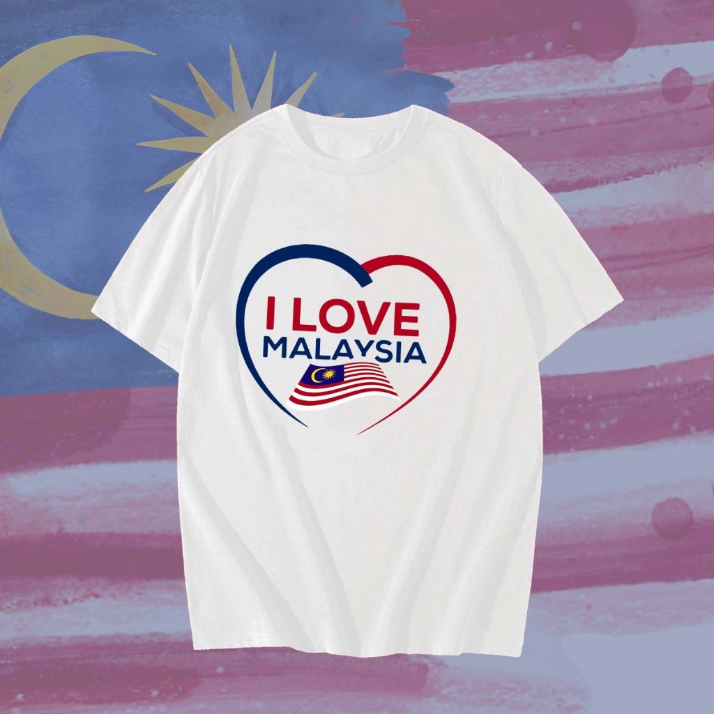 2024 Hari Merdeka T-shirt Cotton Basic Tee Malaysia Merdeka Jalur ...