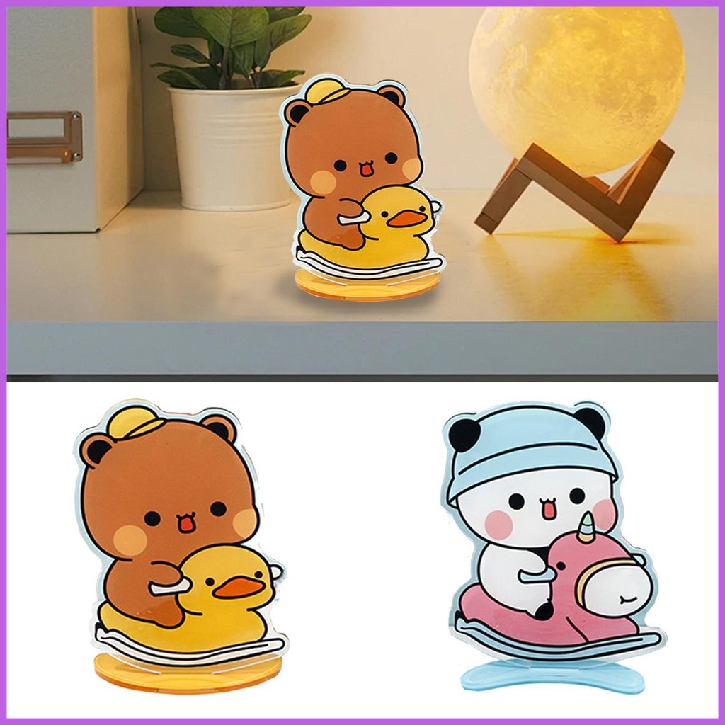 Acrylic Bear Figure Collectible Cartoon Bear Figure Doll Exciting ...