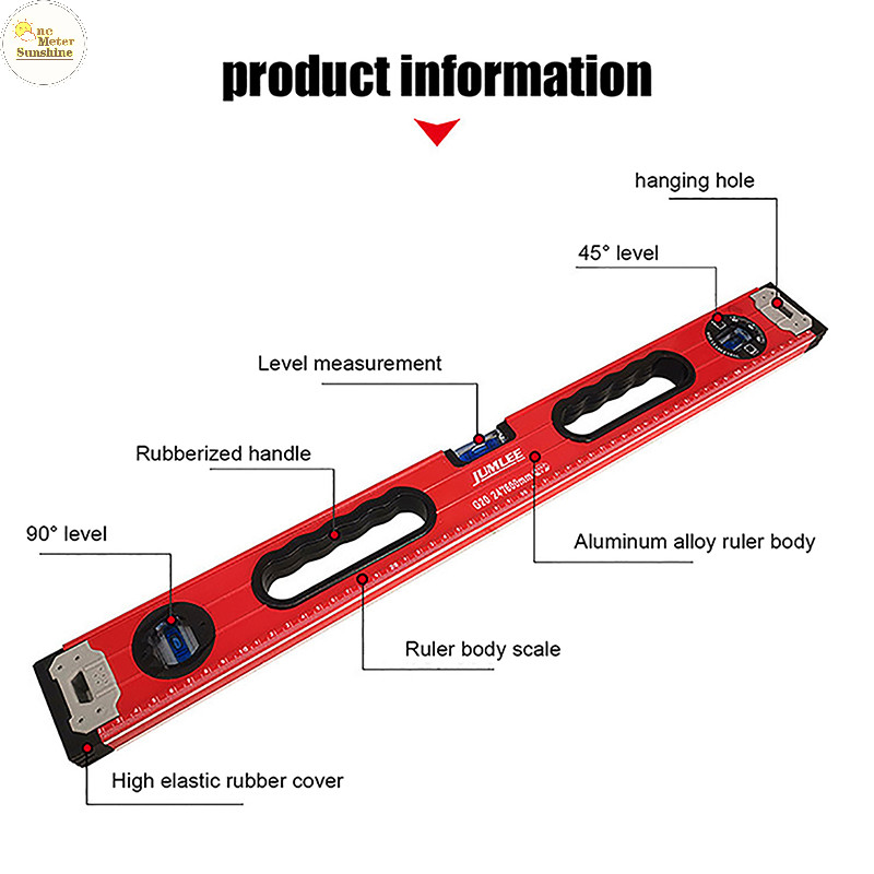 OMS High Precision Spirit Level Magnetic High Bearing Ruler Lever ...