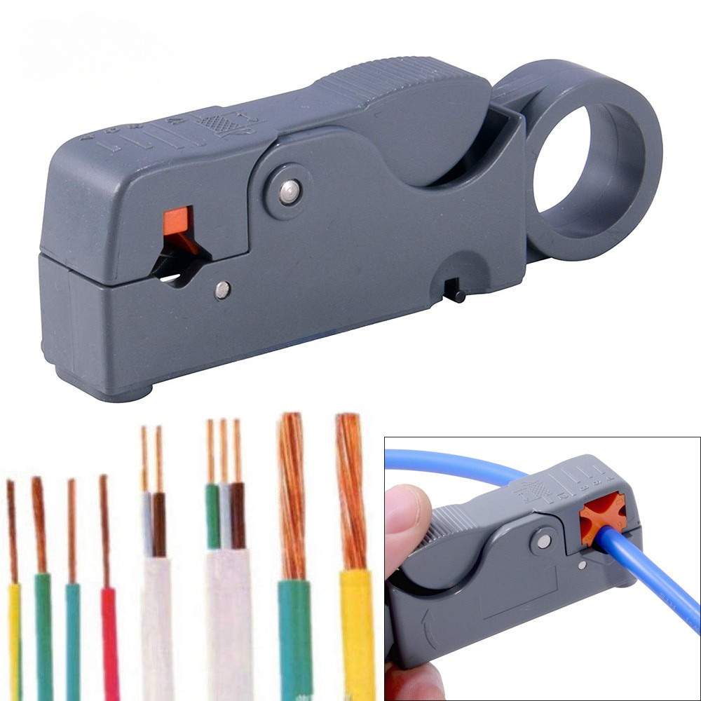 Household Multi Cutter Tool Rotary Cable Stripper Adjustable Double ...