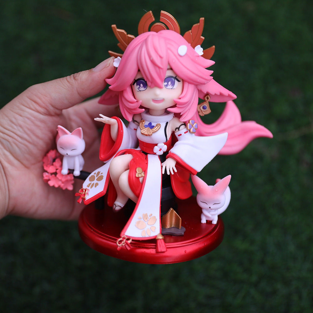 Mihoyo Genshin Impact Yae Miko Figure Mini Girl Nendoroid Collection ...