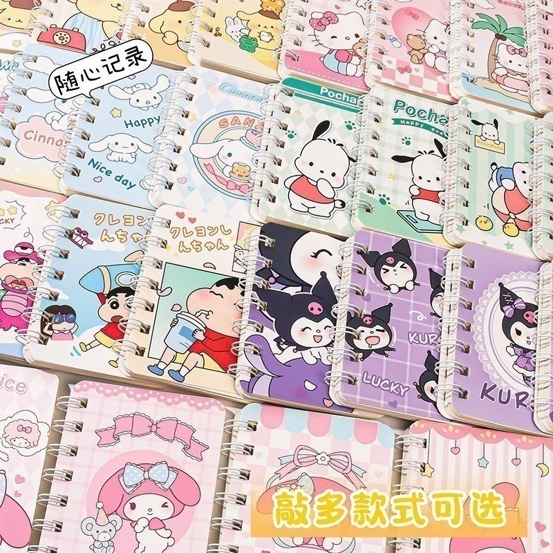 Kawaii A7 Notebooks Cinnamonroll Kuromi Melody Anime Notepads Cute ...
