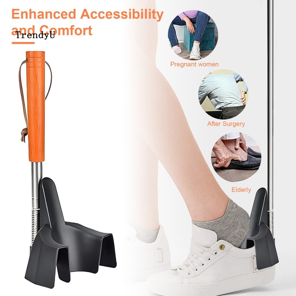 TRD Shoe Putting Aid Adjustable Shoe Horn Easy Shoe Putting Tool for ...