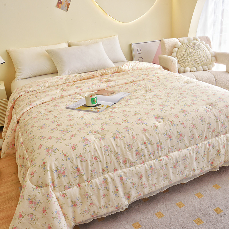 1 PC 100% Cotton Double Layer Yarn Comforter Core INS Style Floral ...