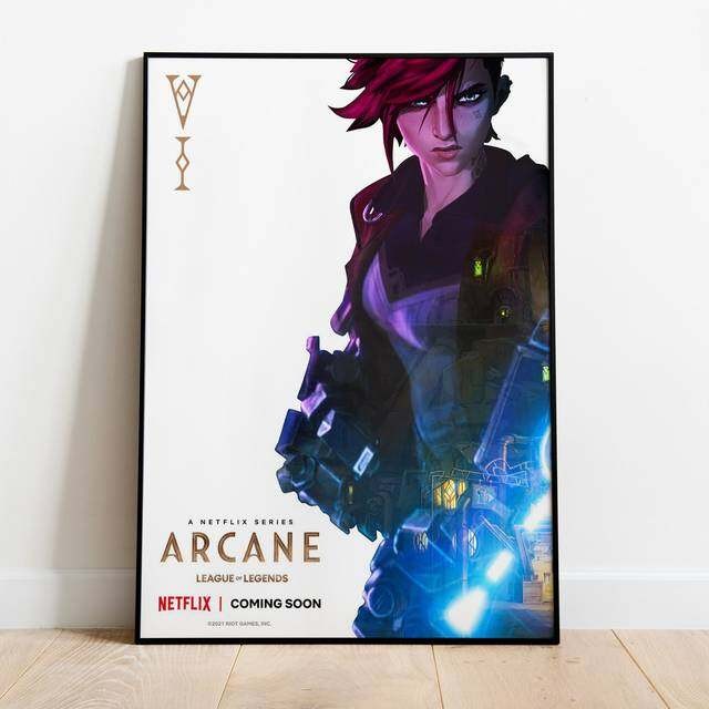Popular Game Arcane Poster Vi Viktor Jayce Jinx League Of Legends Art ...