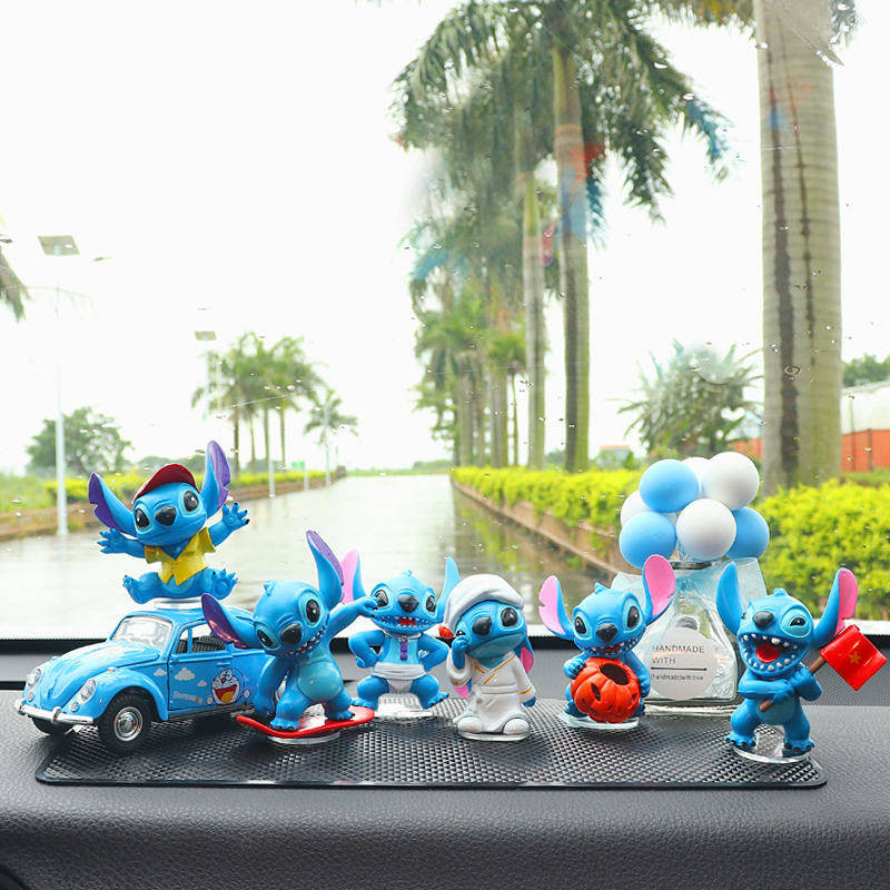Stitch Car Interior Decoration Cute Doll Cartoon Star Baby Decoration ...