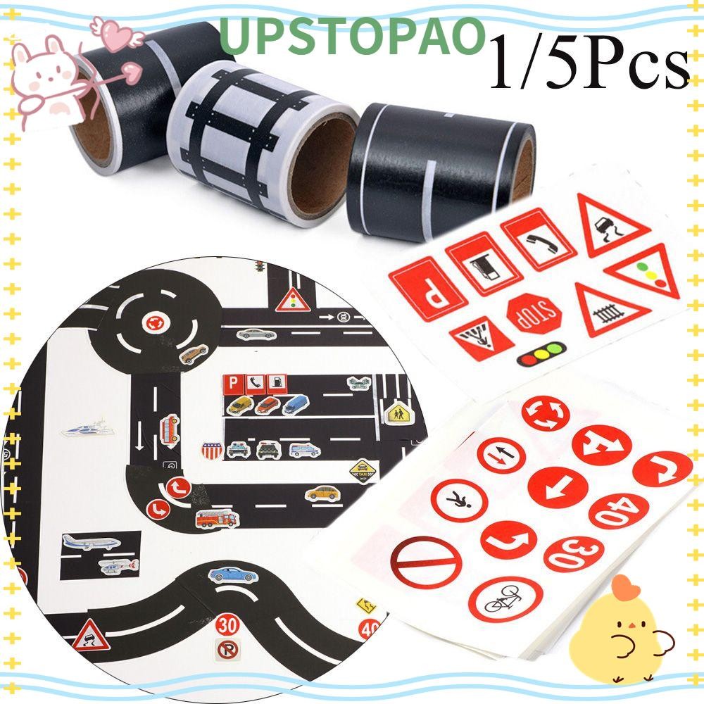 UPSTOPAO 1/5Pcs Traffic Sticker Route Mark Intelligence Kids Learning ...