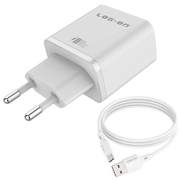 LOGON CHARGER - TC LOG ON LO-C51 SPEEDY II MICRO USB 18W QUICK CHARGER ...