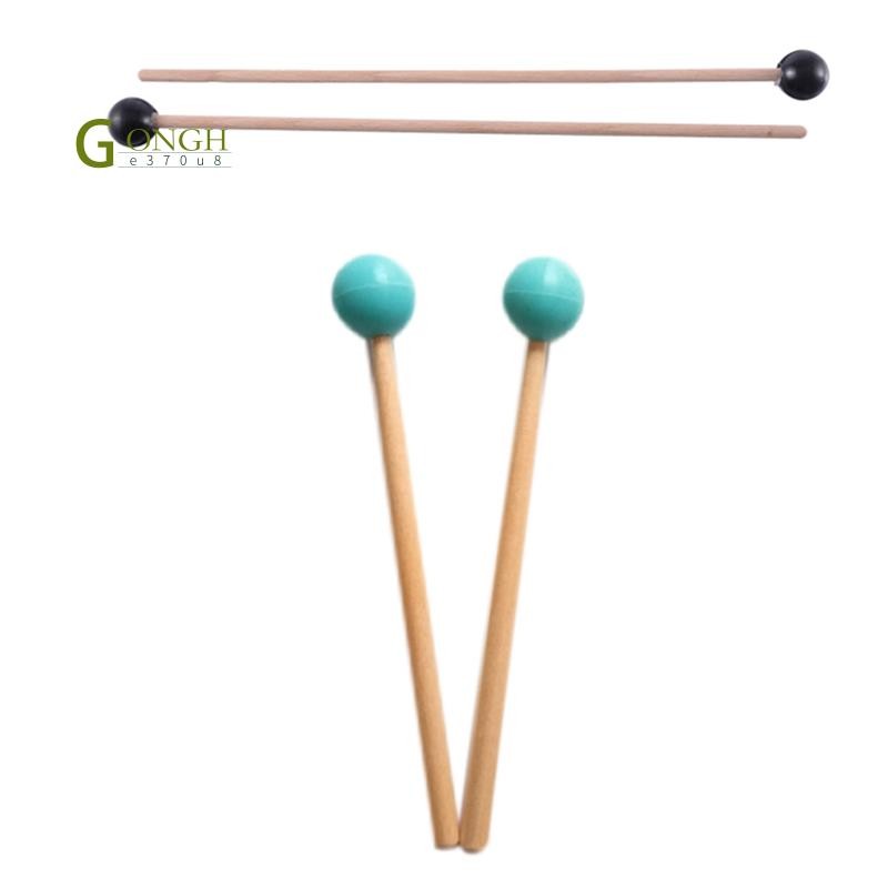 2Pcs Soft Rubber Head Sticks Wood Handle Bell Mallets for Glockenspiel ...