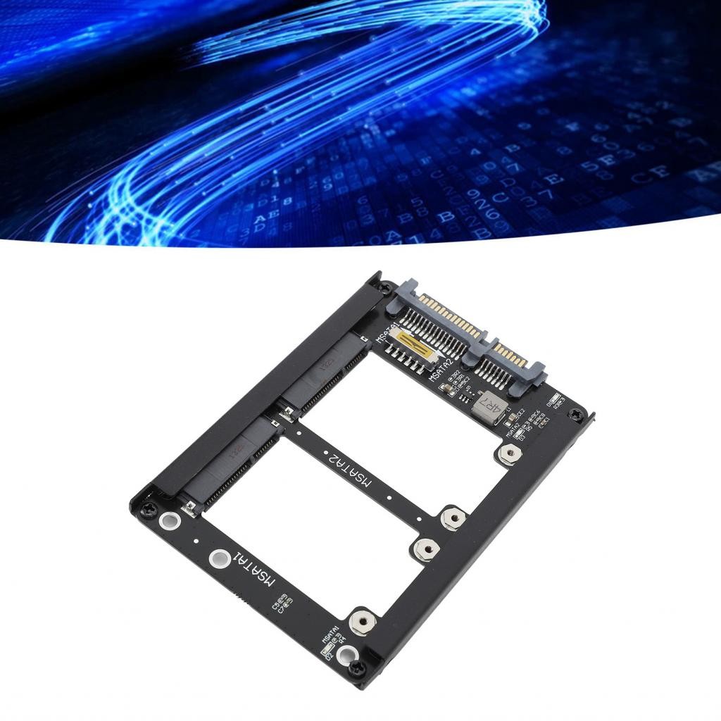 Xiyijia MSATA To SATA III Adapter Converter Durable Dual Msata SSD 2 ...