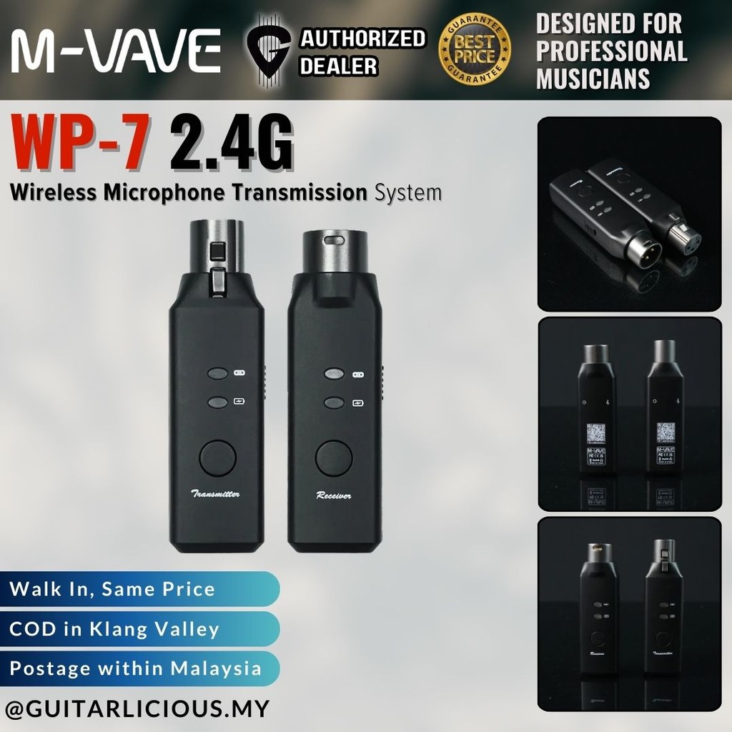 M-Vave WP-7 2.4G Wireless Microphone Transmission System ( WP7 / WP 7 ) | Shopee Malaysia