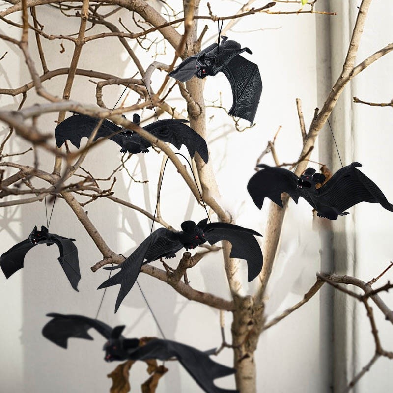 Fake Bat Halloween Decorations Haunted House Horror Props Halloween ...