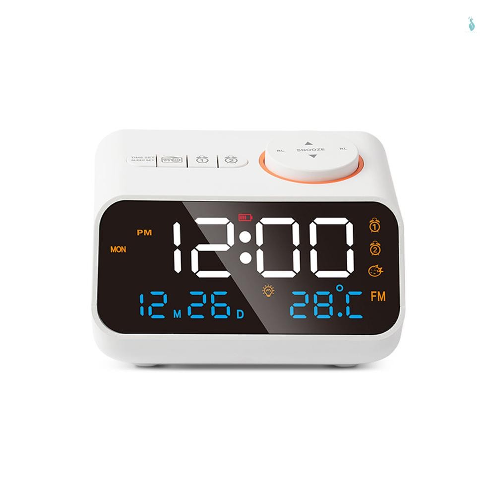 Multifunctional Alarm Clock with FM Radio Rechargeable LED Digital ...
