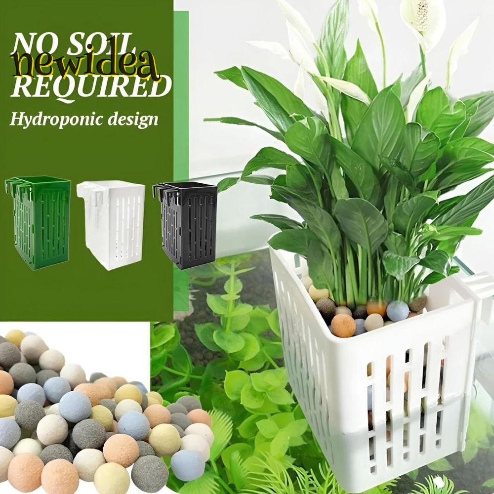 NEWIDEA Fish Tank Hydroponic Planting Basket, Water Plant Landscape ...