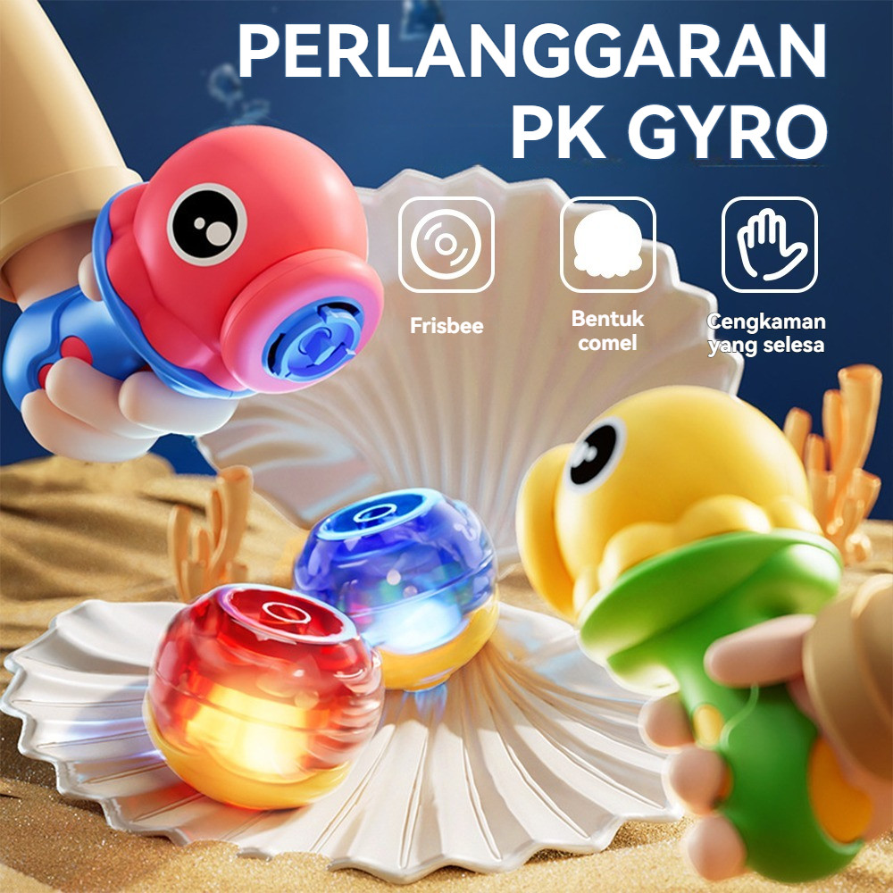 Kids Cute Octopus Gyro Launch Gun Bamboo Dragonfly Gyro Pistol Toys LED ...