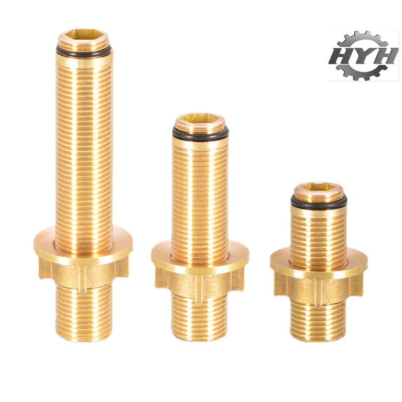 [HYH] 20mm Single Cold Faucet Extended All Copper Fixing Fittings Double Hole Basin Hot and Cold ...