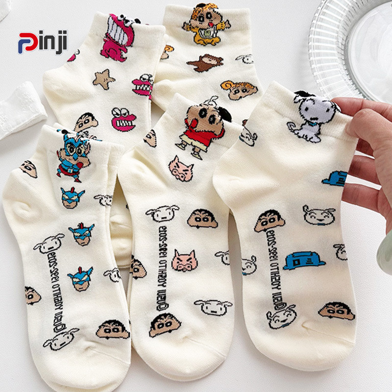 Crayon Shin-Chan Socks Cute Soft Breathable Sock CartoonKamen Superman ...