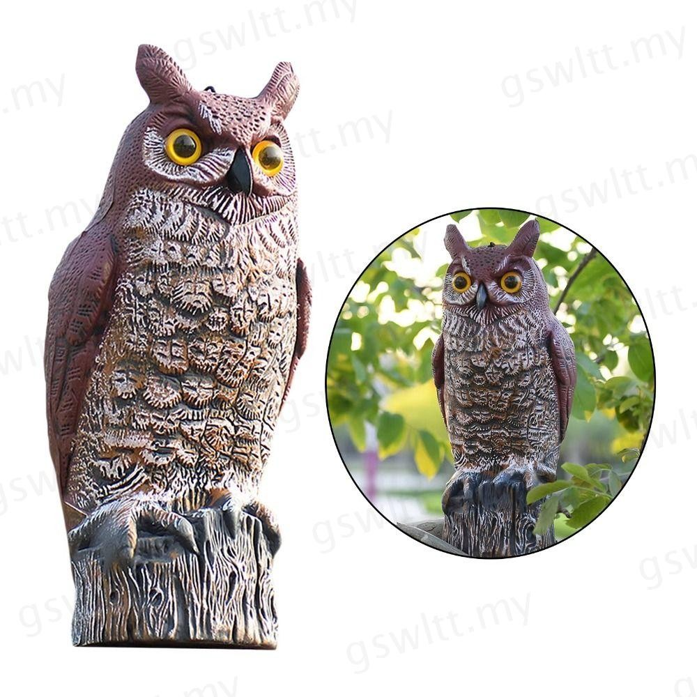 GSWLTT Owl Decoy, Plastic Large Size Bird Deterrent, Creative Garden ...