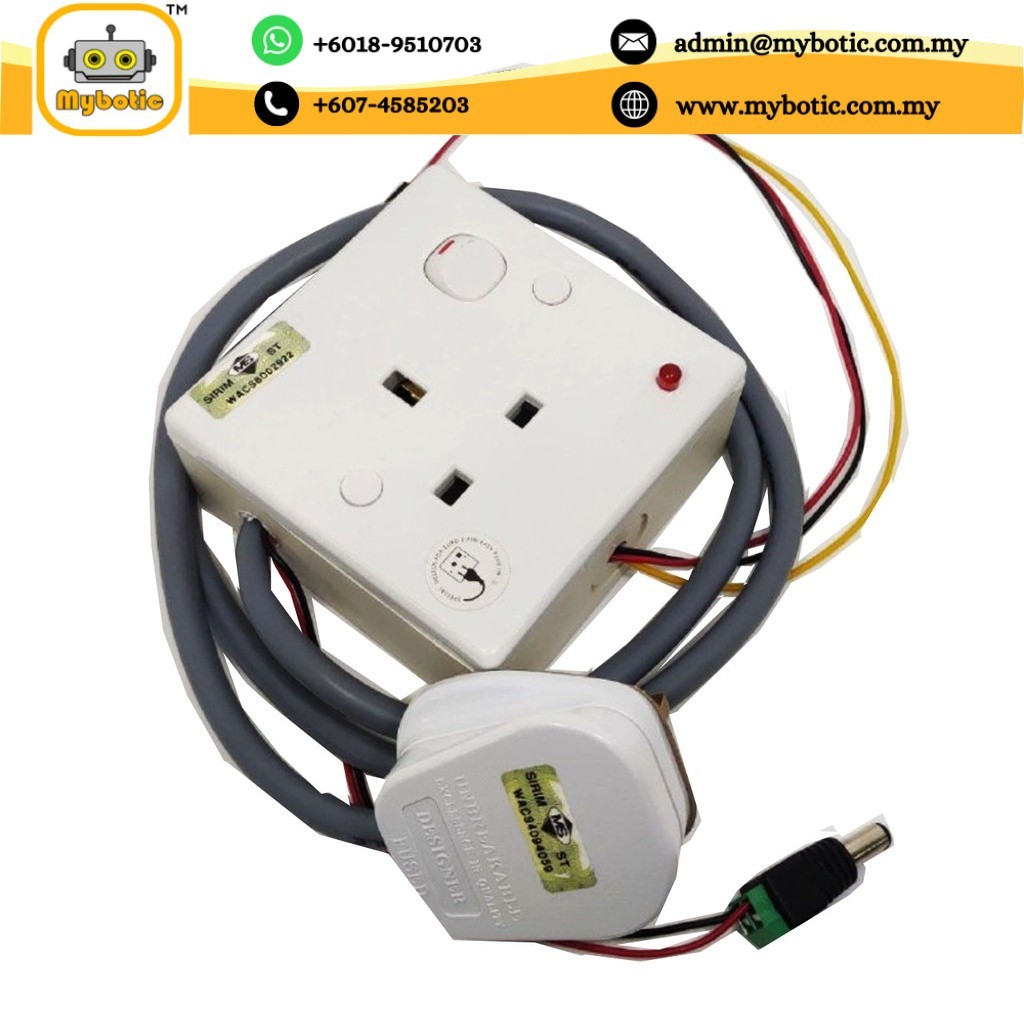 Arduino Controllable Single Channels AC Socket Plug | Shopee Malaysia