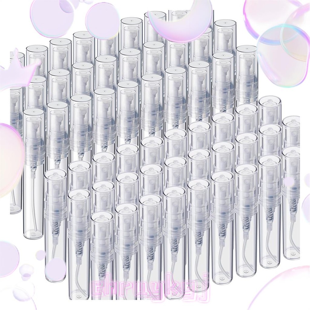 60PCS Mini Sprays Bottle, 3ml 5ml Mini Clear Plastic Sprays Bottle ...