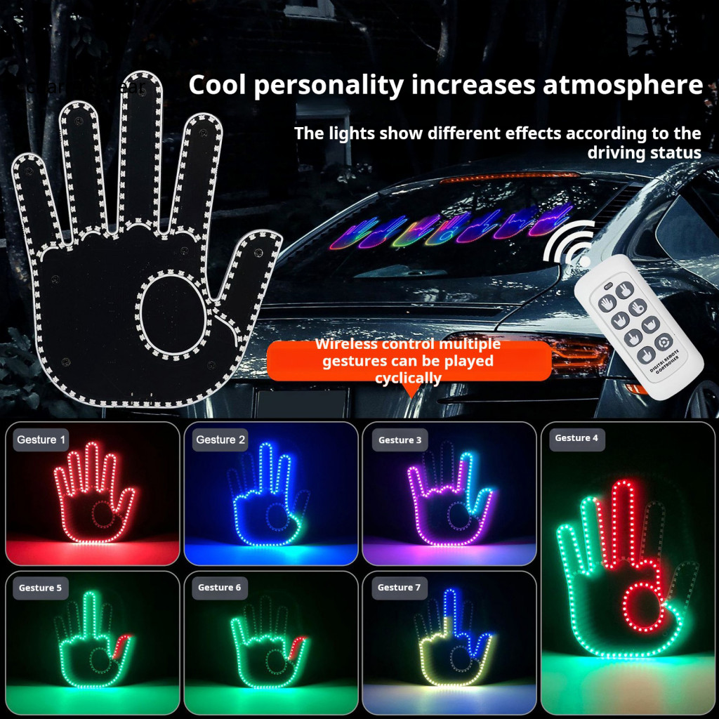 CHA Eye-catching Car Light Car Led Gesture Light Car Road Mate Hand ...