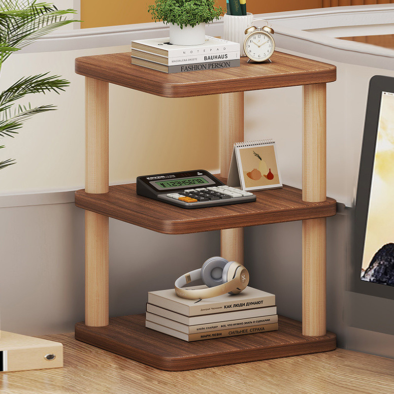 Bookshelf Desktop Shelf Simple Office Desk Corner Bookshelf Desk ...