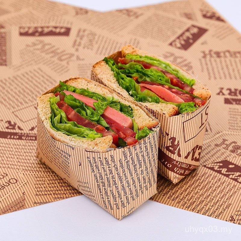 Kertas Pembalut Sandwic Bergaya Penyerap Minyak Dulang Kertas Sandwic ...