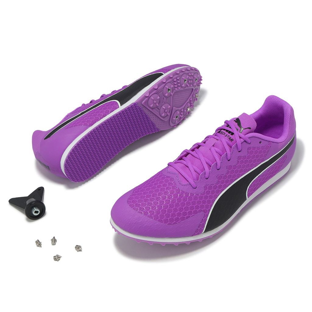 Puma Track And Field Spikes Star 9 Men's Shoes Purple Black Detachable ...