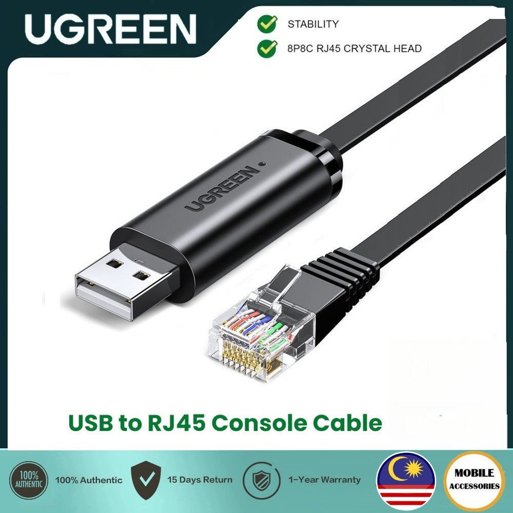 UGREEN USB A to RJ45 Console Cable RS232 Serial Converter Adapter Cisco ...