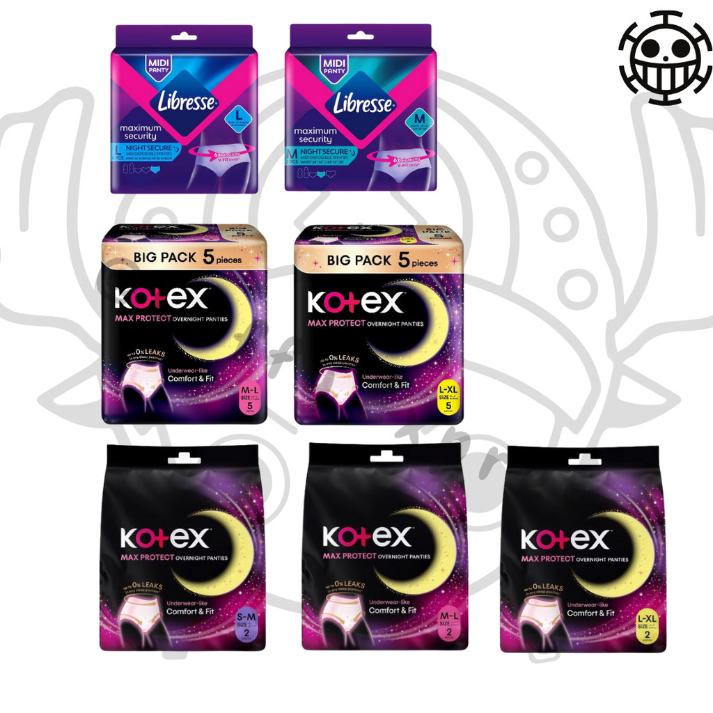 Kotex / Libresse Panties & Overnight Sanitary Pads – Extra Long, Leak ...