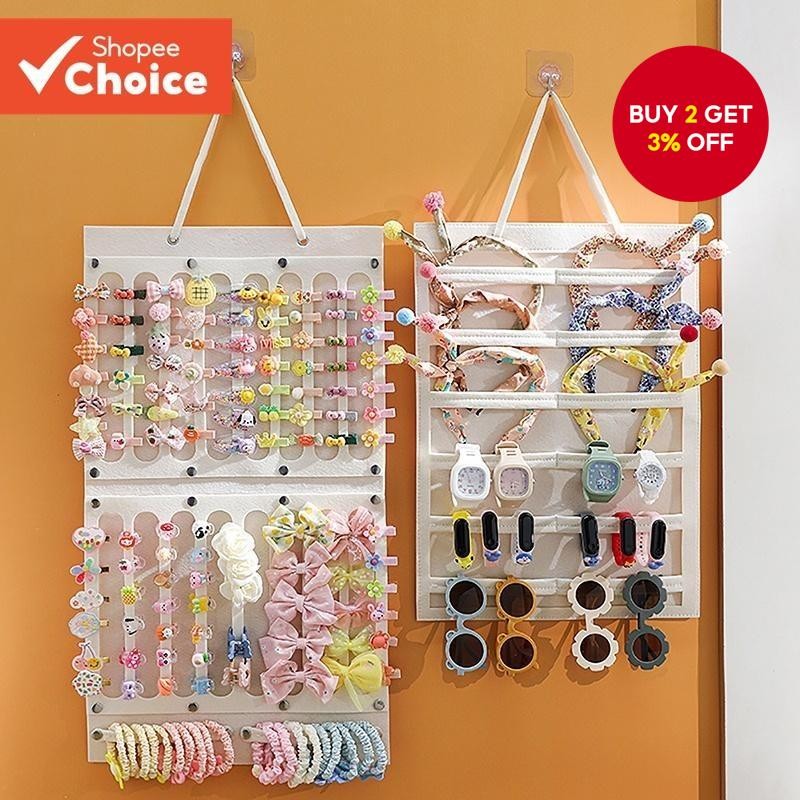 Children's Hair Accessories Storage Rack - Wall-Mounted Organizer for ...