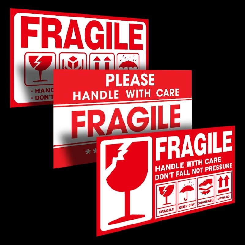 100pcs Fragile Sticker & Fragile Tape Fragile Label Warning Label ...
