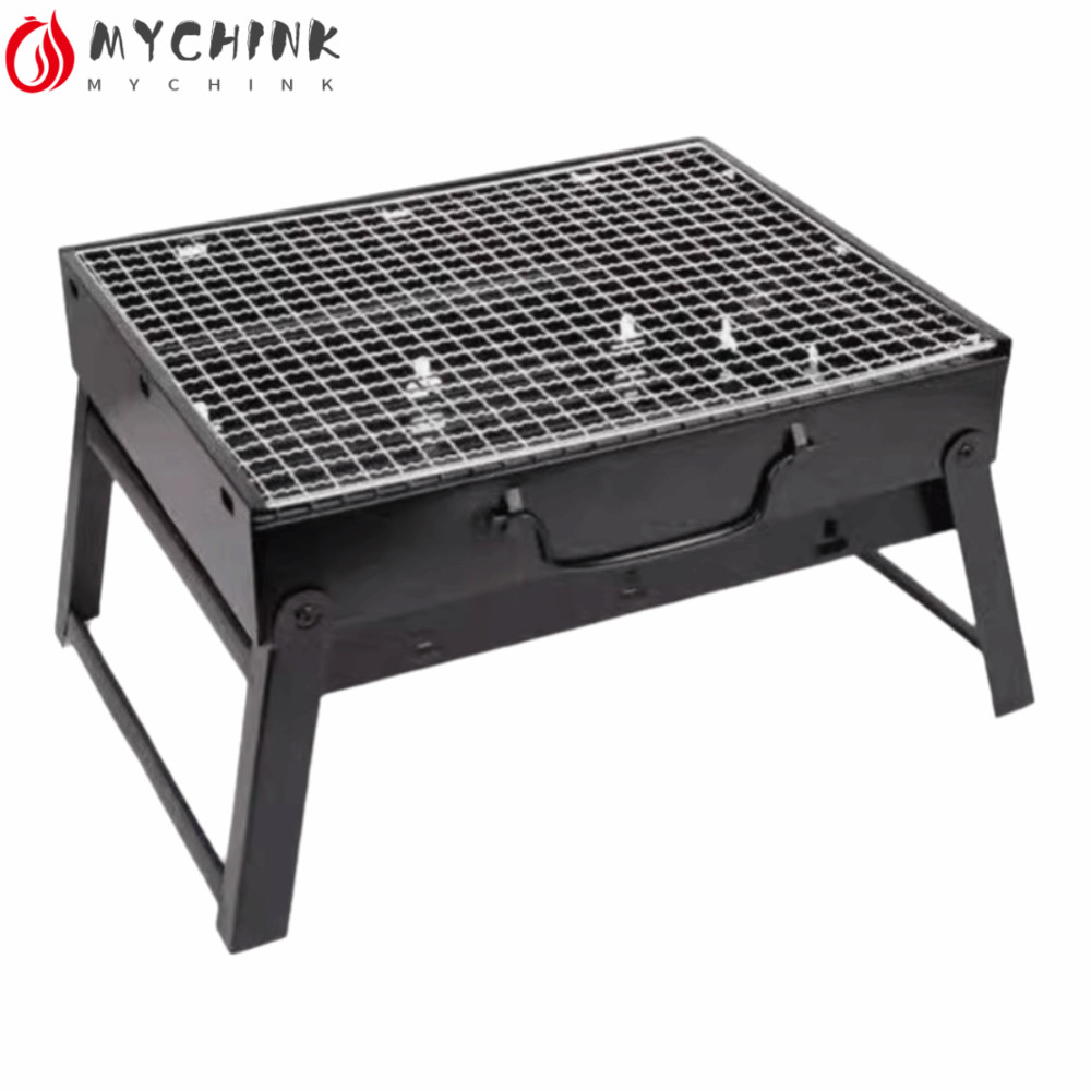 CHINK Mini BBQ Tool Kit, Folding Small BBQ Charcoal Grill, Portable ...