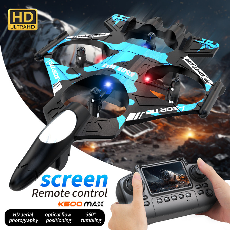 K500 Max Fighter Jet Quadcopter Drone Stunt Light RC Airplane Four ...