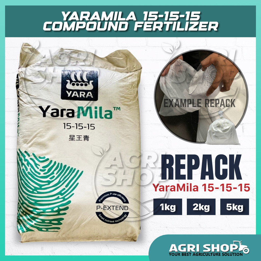 (REPACK) Agrishop NPK YaraMila 15-15-15 1KG 2KG 5KG Compound Fertilizer ...