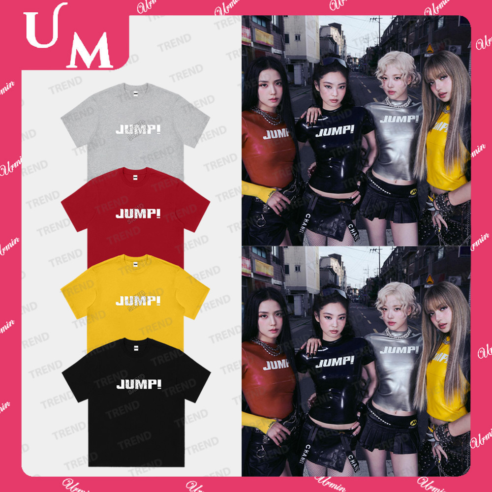 Kaos KPOP 2025 Blackpink Jump Merch - Cotton T-shirt | Unisex Vintage ...