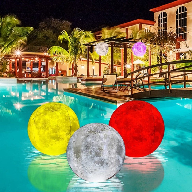 PVC40cm Moon Filled Led16 Color Remote Control Light Ball Outdoor ...