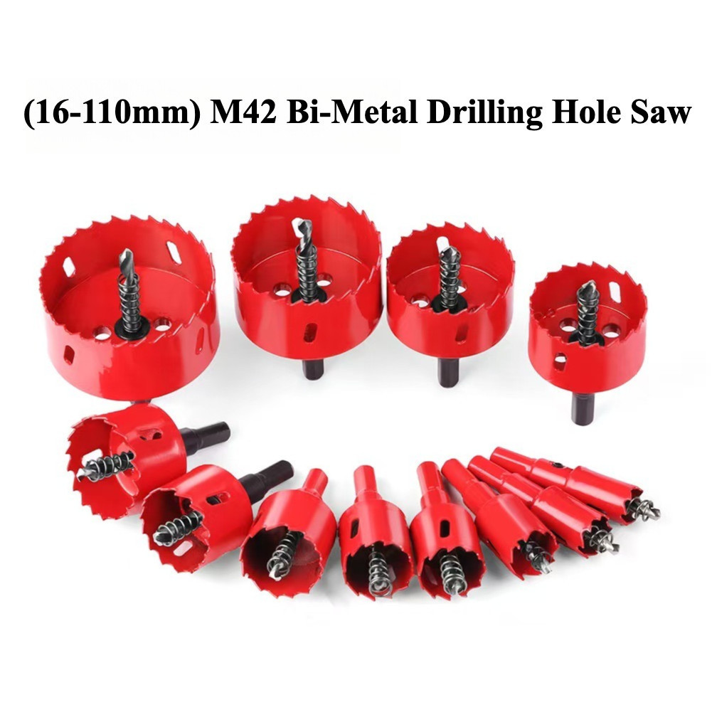 (16-110mm) M42 Bi-Metal Drilling Hole Saw Drill Bit Cutter for Aluminum ...