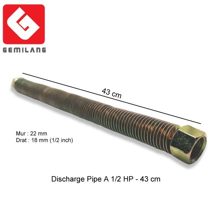 Discharge Pipe A Compressor Pipe 1/2 Hp Length 43 cm | Shopee Malaysia