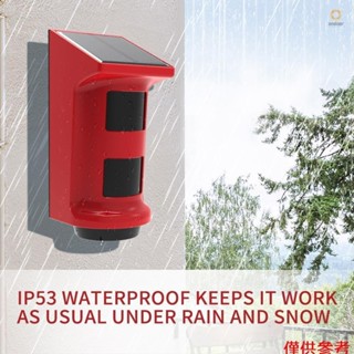 Solar Sound Strobe Light Alarm Infrared Induction IP53 Waterproof Solar ...
