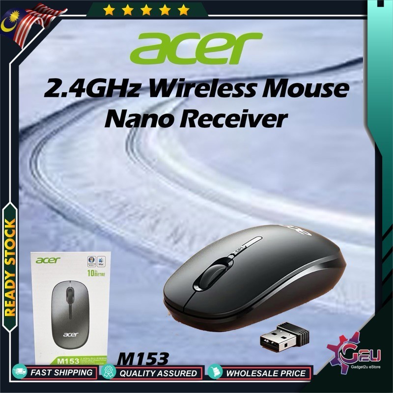 Original Acer Wireless Mouse M153 Mute Mouse Three Speed DPI Adjustment ...