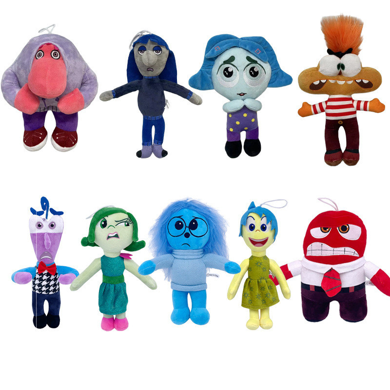 Cartoon Inside Out 2 Plush Anger Sadness Disgust Fear Character Plush ...
