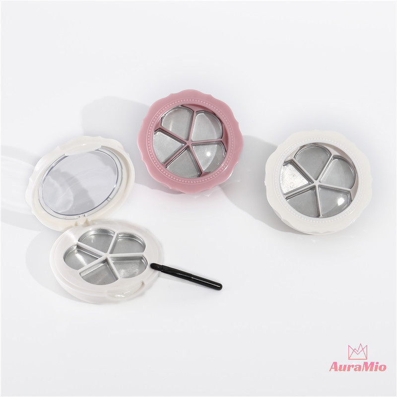 [AuraMio] 1pcs Flower Empty 5 Grids Compact Eyeshadow Case Lip ...