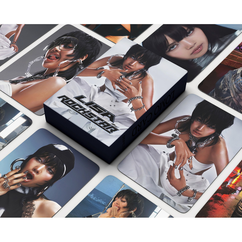 55pcs BP Lisa Rockstar Lomo Cards HANK & ROSE JISOO 7th Anniversary ...