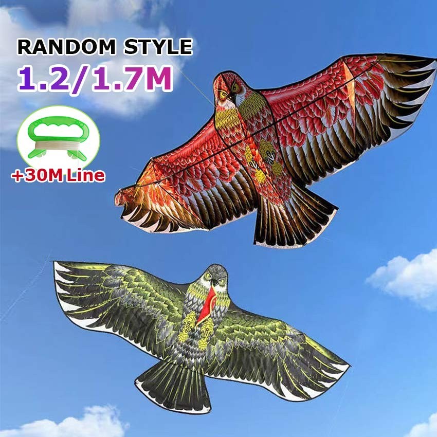 Children SMALL Kites 1.2m/1.7m COLOURFUL Eagle Kite With 30 Meter Kite ...